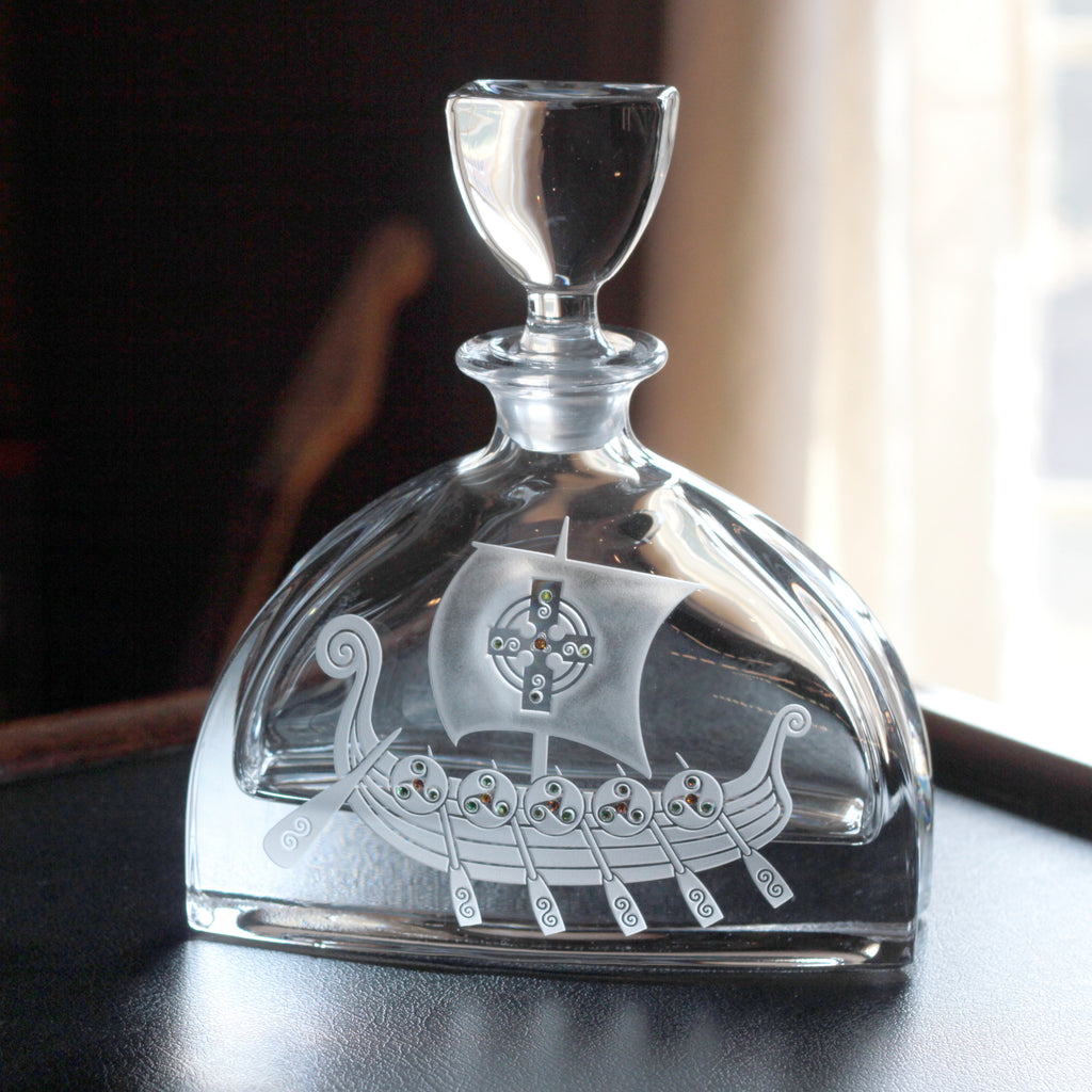 Viking Ship Arch Decanter – Healy Glass Artistry