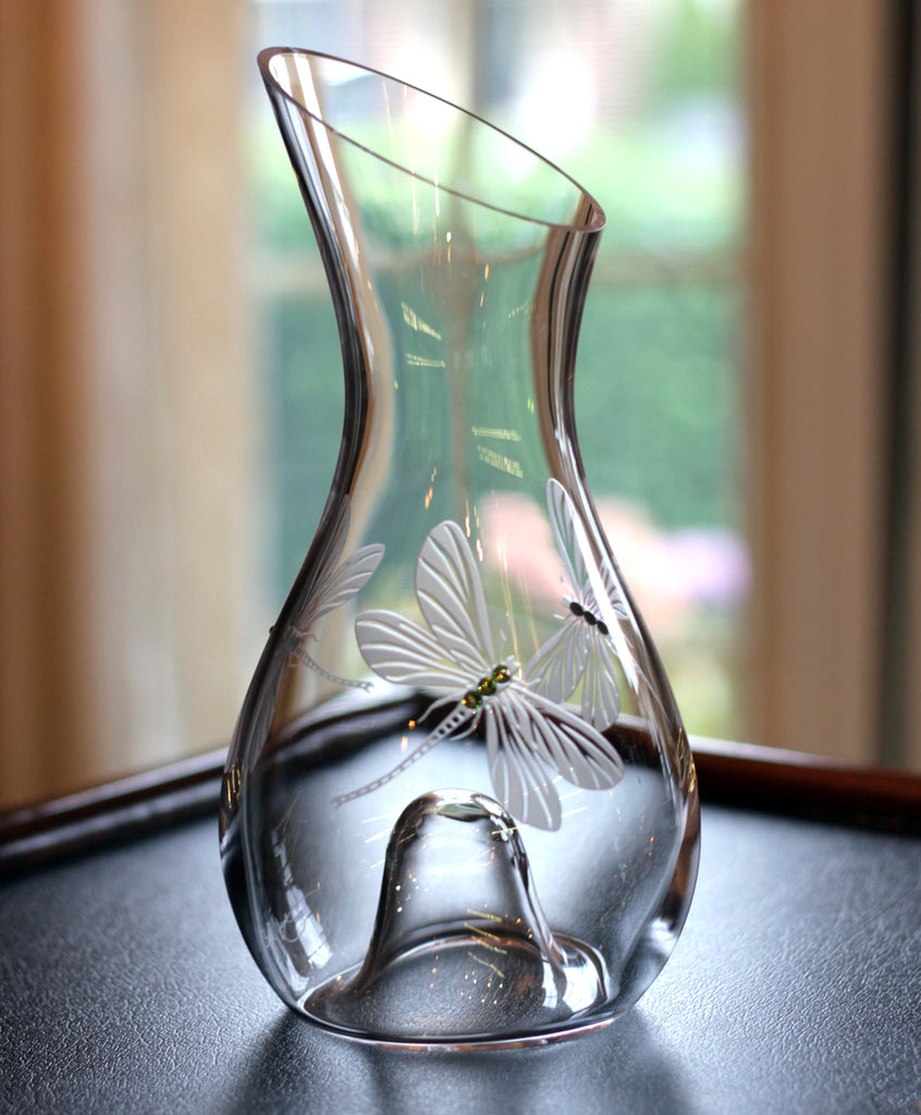 Dancing Dragonflies Cocktail Carafe – Healy Glass Artistry