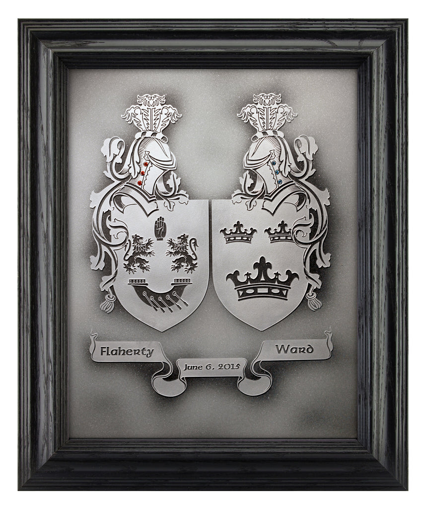Wedding Crest — Framed 11 x 14 – Healy Glass Artistry