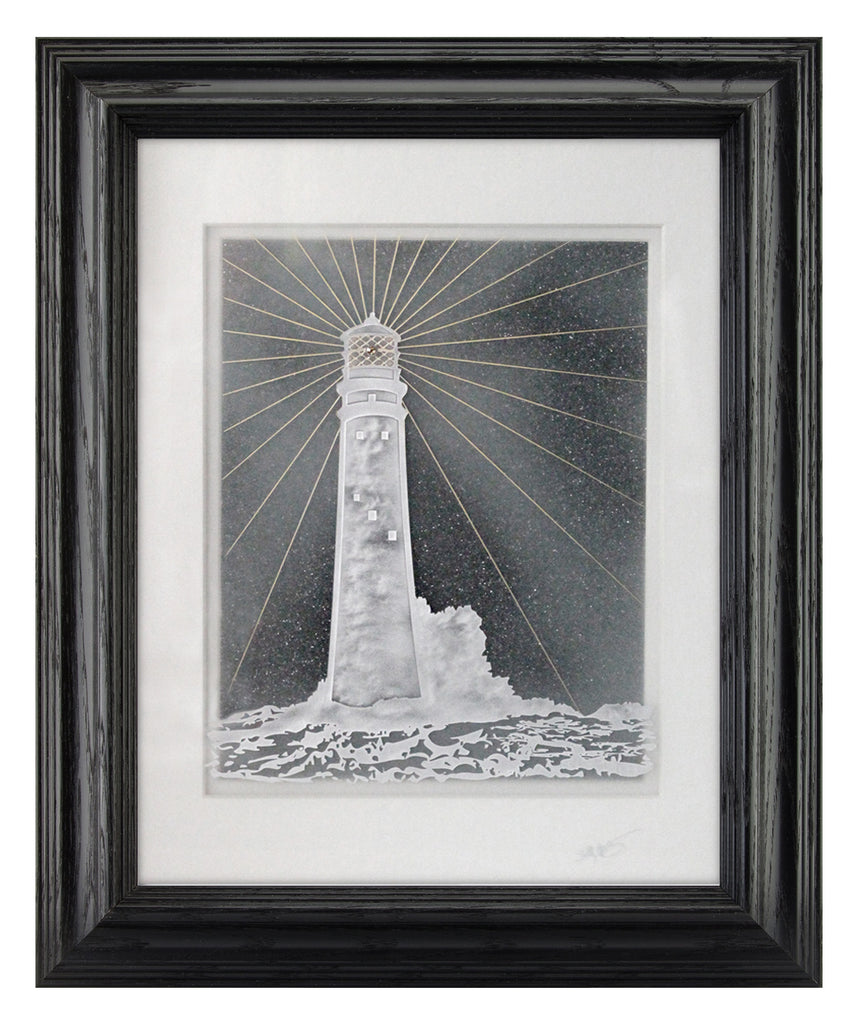 The Fastnet Lighthouse — Framed 11 x 14 – Healy Glass Artistry
